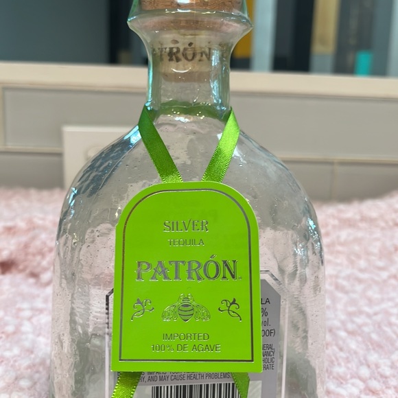 Dining | Empty Sealed Patron Liquor Bottle Patron Silver Display Bottle ...